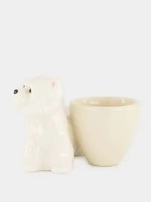 QUAIL CERAMICS Westie Egg Cup - White
