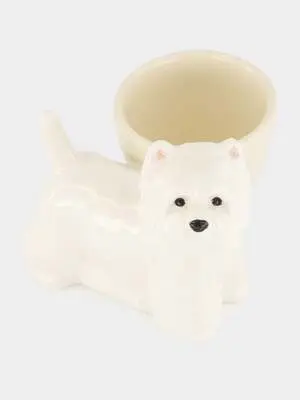 QUAIL CERAMICS Westie Egg Cup