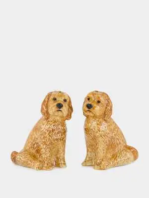 QUAIL CERAMICS Cockapoo Salt And Pepper Set - Orange
