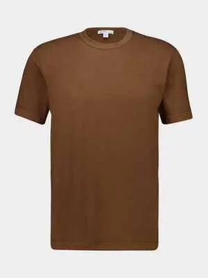 JAMES PERSE Gingerbread Crew Neck T-shirt - Brown