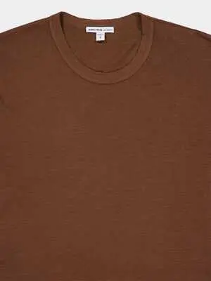 JAMES PERSE Gingerbread Crew Neck T-shirt - Brown