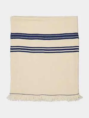 Libeco Indigo Stripe Linen Tablecloth