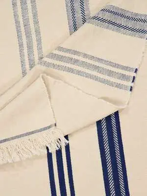 Libeco Indigo Stripe Linen Tablecloth