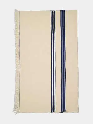 Libeco Indigo Stripe Linen Tablecloth - Blue