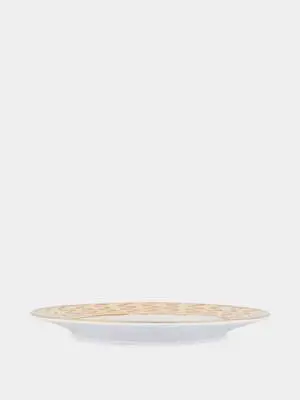 GINORI 1735 Il Viaggio Di Nettuno Terracotta Flat Plate - Orange
