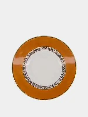 GINORI 1735 Il Viaggio Di Nettuno Terracotta Soup Plate - Orange