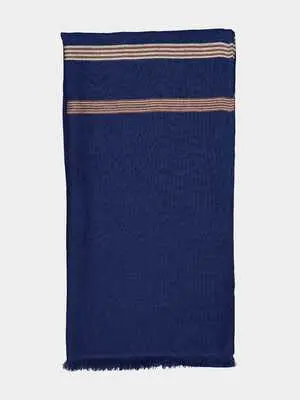 Libeco Linen Stripe Tablecloth - Blue