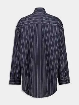 Balenciaga Striped Poplin Shirt-dress