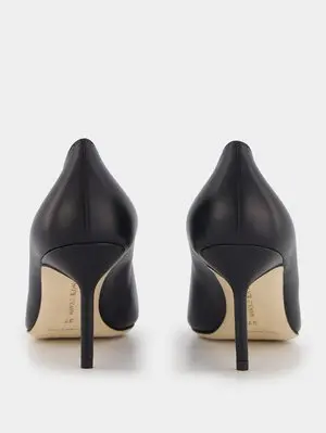 Manolo Blahnik Tora 70mm Leather Pumps - Black