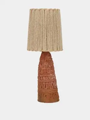 HONORÉ Terracotta Caracole Table Lamp - Orange