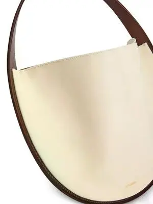 JIL SANDER Pivot Leather Shoulder Bag - Neutrals