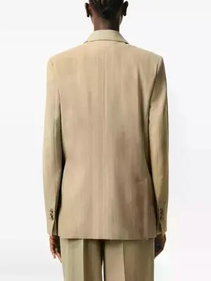 AMI Paris Wool Gabardine Single-breasted Boxy Jacket - Neutrals