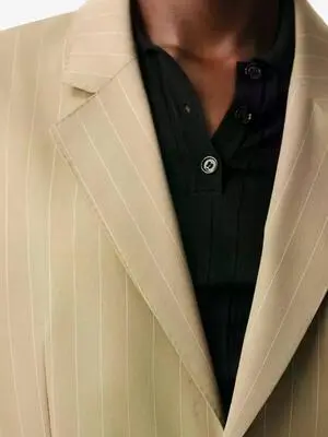 AMI Paris Wool Gabardine Single-breasted Boxy Jacket - Neutrals