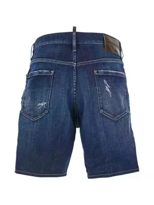 Dsquared2 Frayed Denim Shorts - Blue