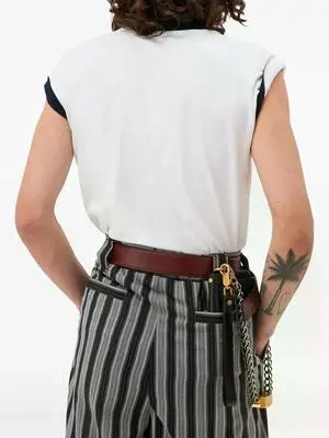 Versace Medusa-button Contrast-trim Slim Cotton T-shirt