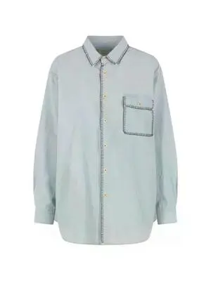 KURO Contrast-stitching Shirt