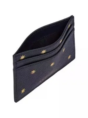 Smythson Panama Stars Cardholder - Blue