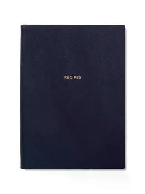 Smythson Soho Panama Recipe Journal - Blue