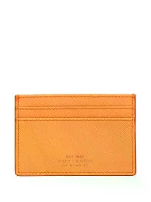 Smythson Panama Card Holder - Orange