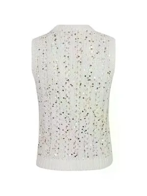 Peserico Sequin-embellished Knit Vest