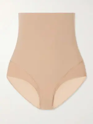 SKIMS Power Mesh High-waist Jersey Briefs - Neutrals