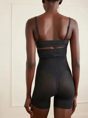 SKIMS Mesh-trimmed Jersey Thigh - Black