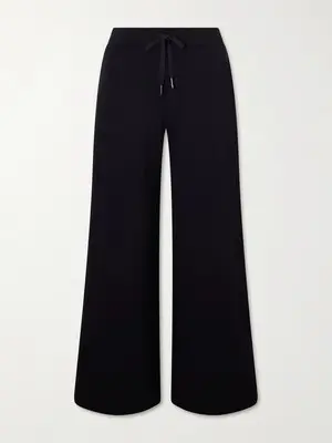 Spanx Airessentials Stretch-jersey Wide-leg Sweatpants - Black
