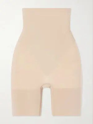 Spanx Spanxsculpt Gofigure High-waisted Mid-thigh Shorts - Brown