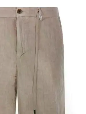 MYTHS Drawstring Buttoned Shorts - Neutrals