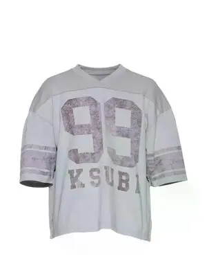 Ksubi Halftime Ss Duke T-shirt With Printed Artwork And Mesh Paneling