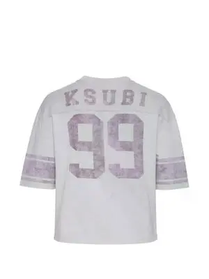 Ksubi Halftime Ss Duke T-shirt With Printed Artwork And Mesh Paneling