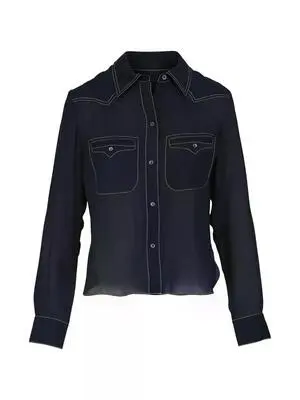 TWP Carter Contrast-stitch Long-sleeve Shirt