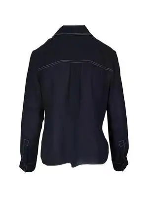 TWP Carter Contrast-stitch Long-sleeve Shirt