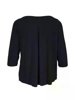 Majestic Filatures 3/4 Sleeve Boat Neck Knit Top