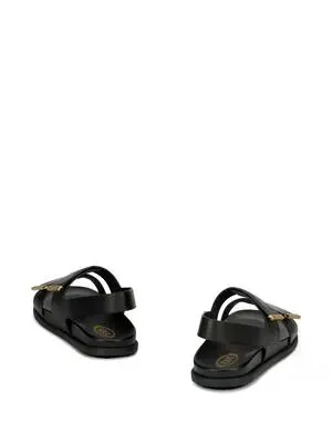 TOD'S Metallic Leather Sandals