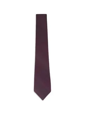 Zegna Textured Neck Tie - Red