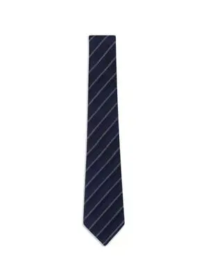 Zegna Striped Neck Tie - Blue