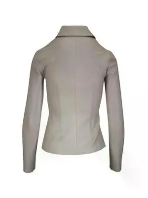 Jitrois Agatha Zip-up Leather Shirt - Grey