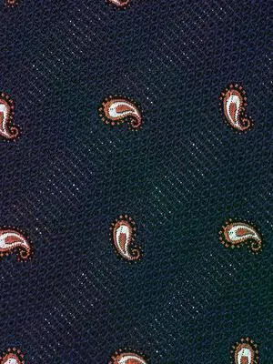 Zegna Paisley Neck Tie - Blue