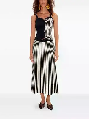 SIMONMILLER Clancy Striped Midi Skirt