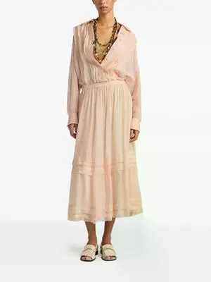 Momoni Elasticated Ruffled Midi Skirt