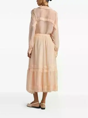 Momoni Elasticated Ruffled Midi Skirt