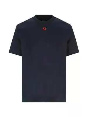 Fendi Logo-embroidered T-shirt - Blue