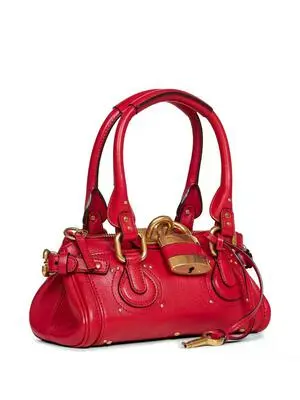 Chloé Paddington Leather Shoulder Bag - Red