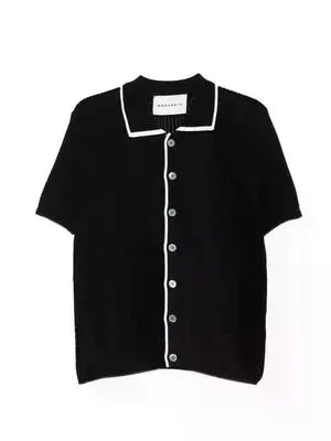 AMARANTO Button-up Contrast-trim Shirt