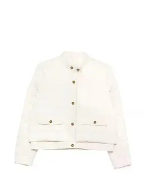 Moncler Quilted Button Jacket - Neutrals