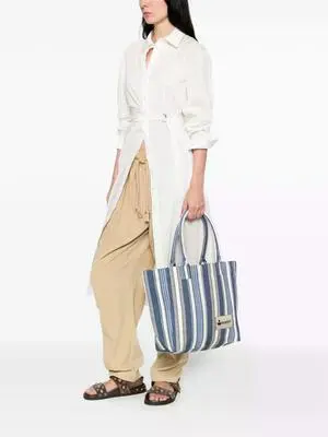 Isabel Marant Étoile Yenky Striped Tote Bag - Blue