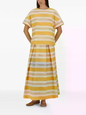 Herno Striped Flared Skirt