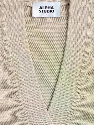 Alpha Studio Cable-knit Button Cardigan