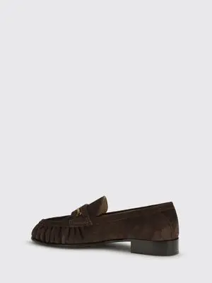 Valentino Garavani Suede Loafers With Metallic Vlogo Signature